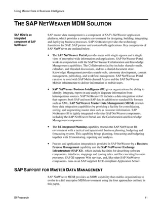 Using Master Data in Business Intelligence | PDF | Databases | Computer Software and Applications