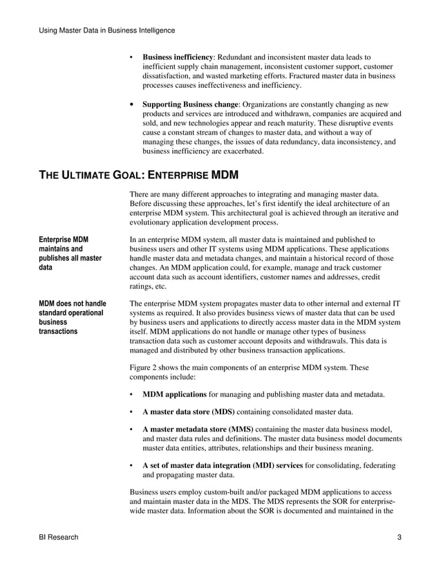 Using Master Data in Business Intelligence | PDF | Databases | Computer Software and Applications