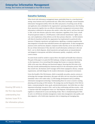 Enterprise Information Management: Strategy, Best Practices & Technologies on Your Path to ...