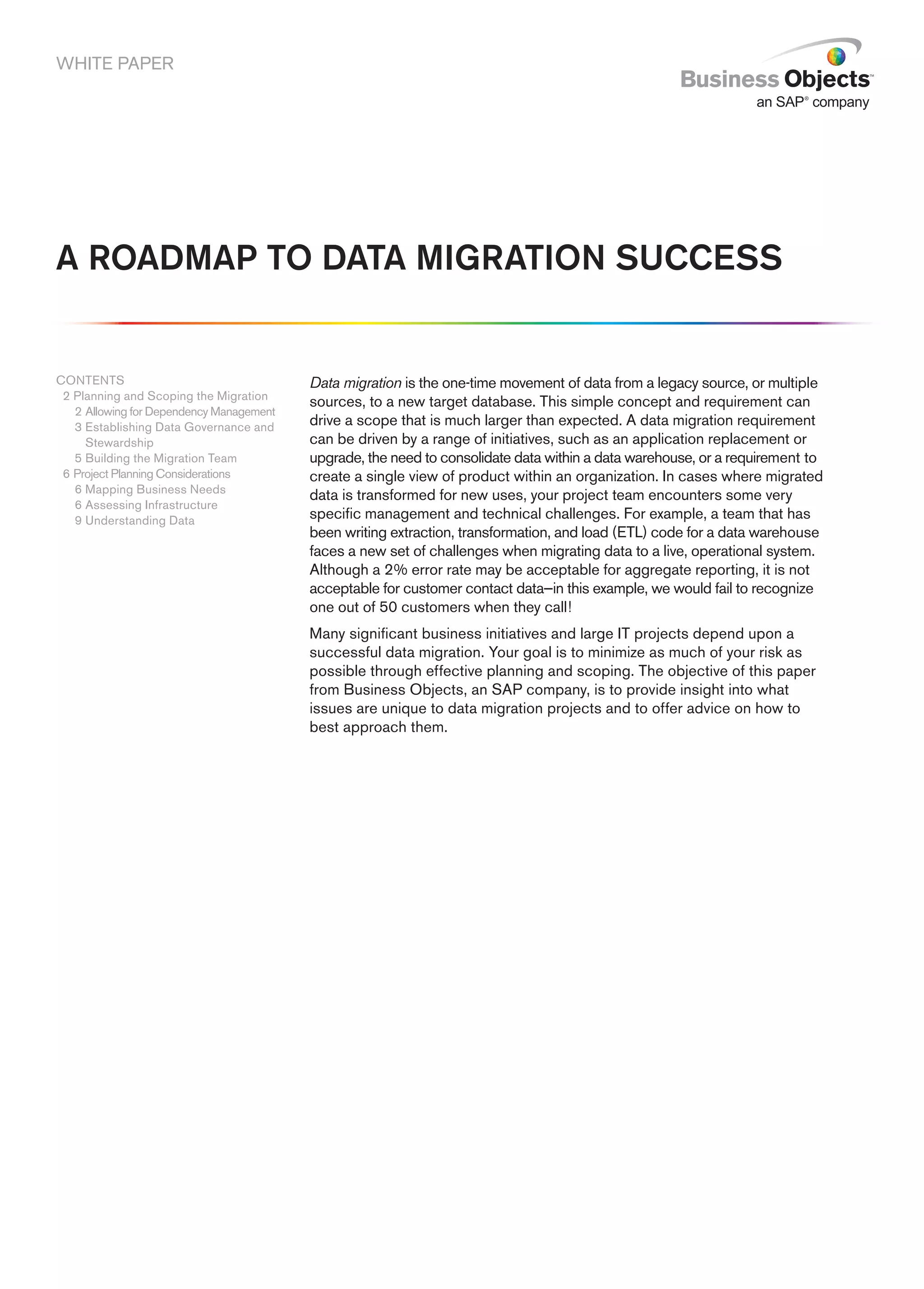 A Roadmap to Data Migration Success | PDF