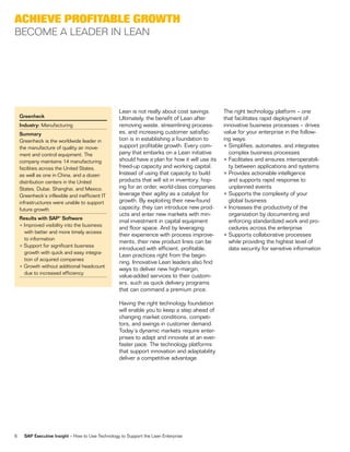 How to Use Technology to Support the Lean Enterprise | PDF