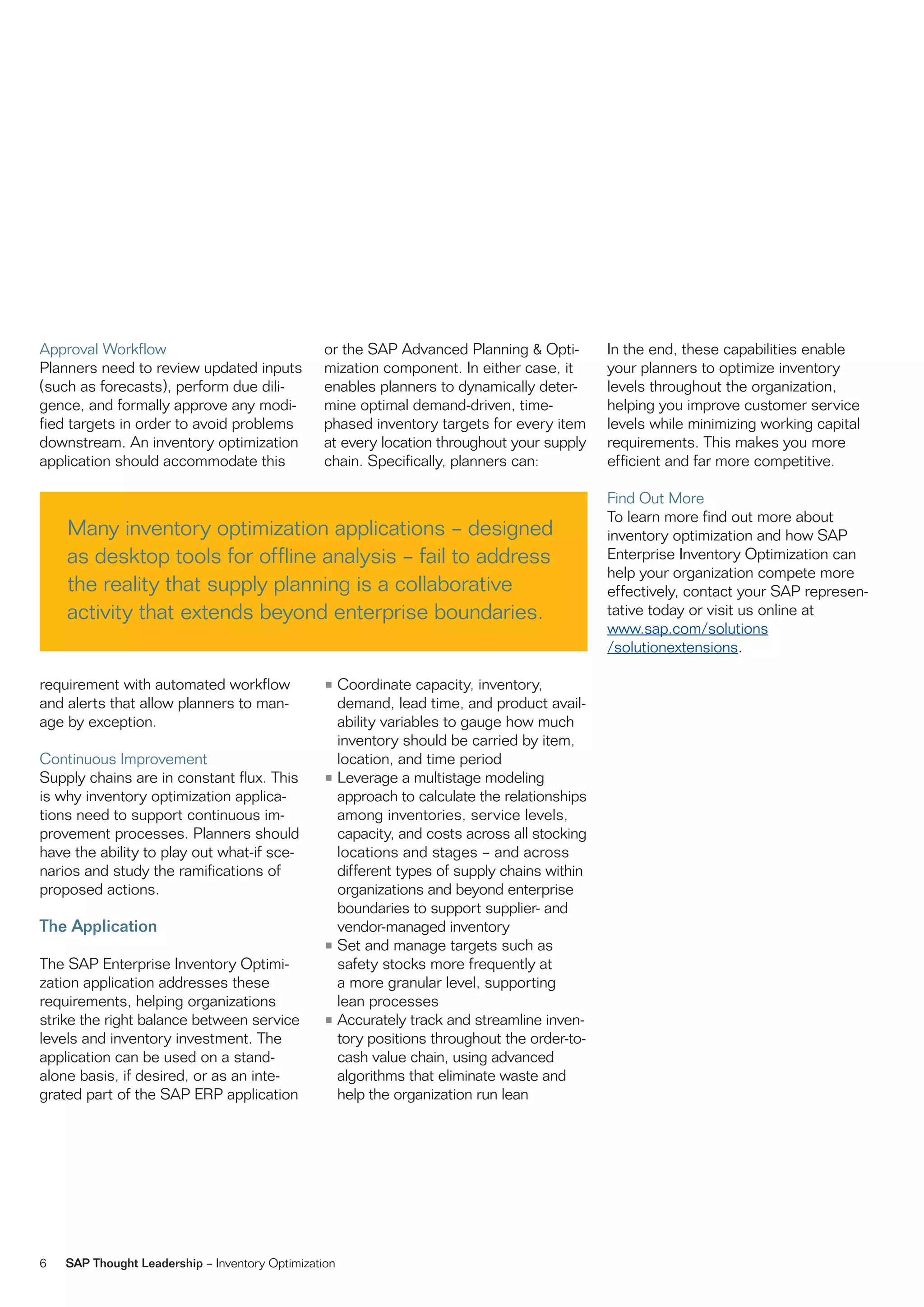 Inventory Optimization: A Technique for Improving Operational-Inventory ...