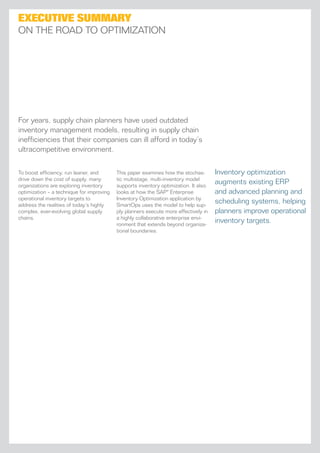 Inventory Optimization: A Technique for Improving Operational-Inventory ...