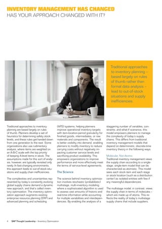 Inventory Optimization: A Technique for Improving Operational-Inventory Targets | PDF