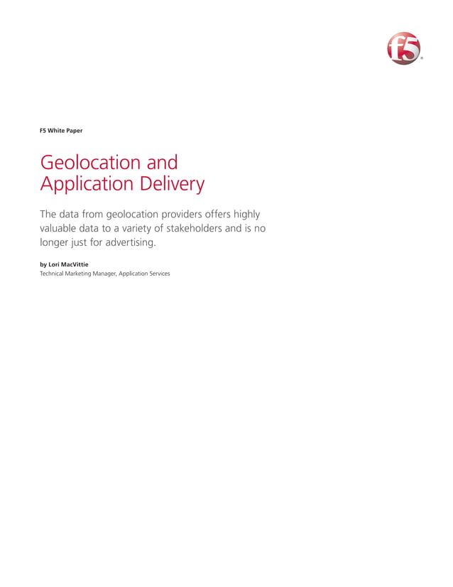Geolocation and Application Delivery | PDF