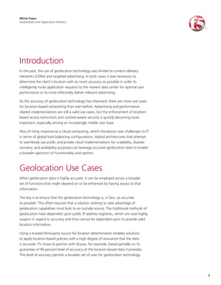 Geolocation and Application Delivery | PDF
