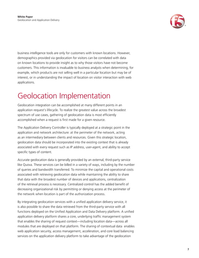 Geolocation and Application Delivery | PDF