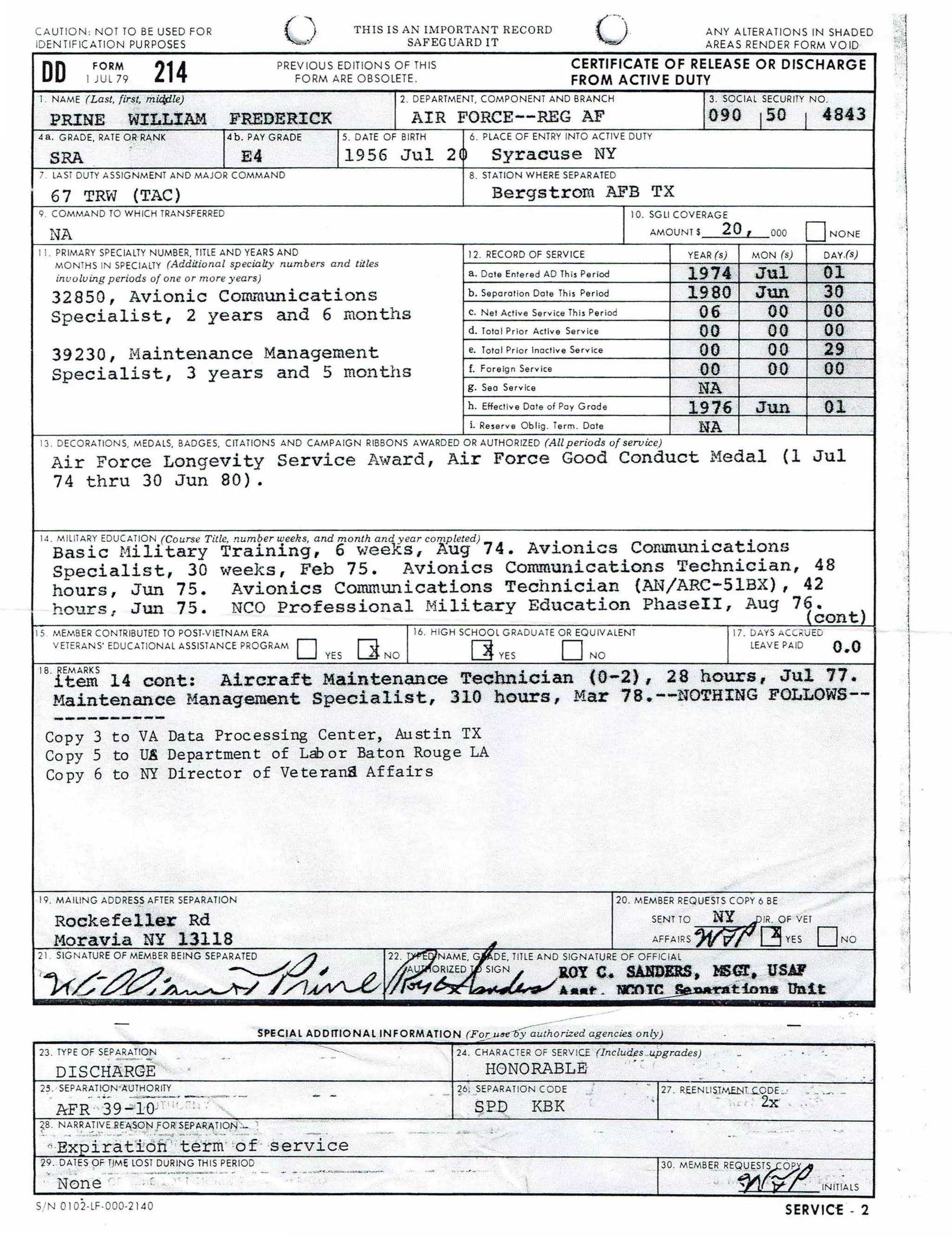 CertificateOfReleaseOrDischargeFromActiveDuty_DD-214_Redacted | PDF