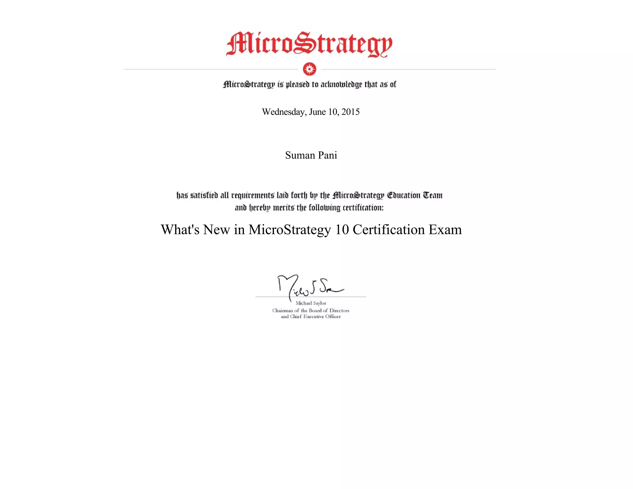 What is new in Microstrategy 10 certification | PDF