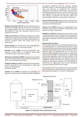Experimental Investigations on Solid Desiccant Cooling System | PDF