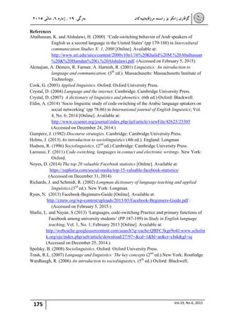 Kurdish-English Code-Switching in Facebook | PDF