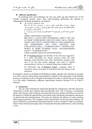 Kurdish-English Code-Switching in Facebook | PDF