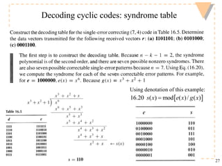 3320 cyclic codes.ppt | Programming Languages | Computing