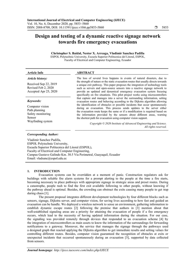 Design and testing of a dynamic reactive signage network towards fire ...