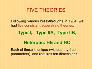 STRING THEORY - CHALLENGES AND PROSPECTS | PPT