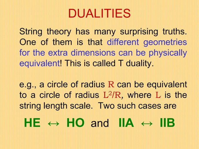 STRING THEORY - CHALLENGES AND PROSPECTS | PPT | Science