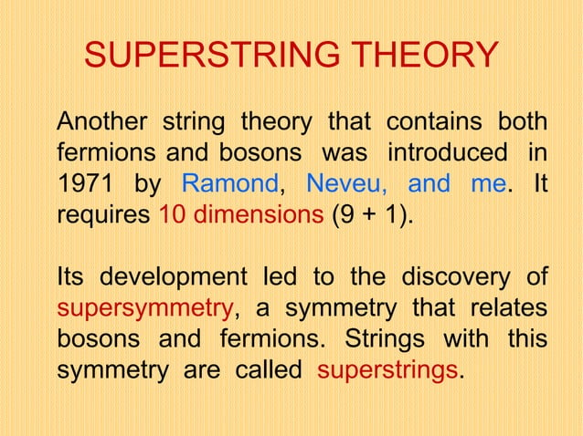 STRING THEORY - CHALLENGES AND PROSPECTS | PPT | Science