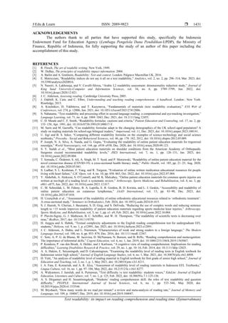 Text readability: its impact on reading comprehension and reading time ...