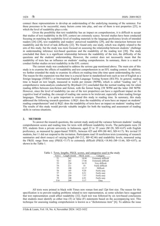 Text readability: its impact on reading comprehension and reading time | PDF