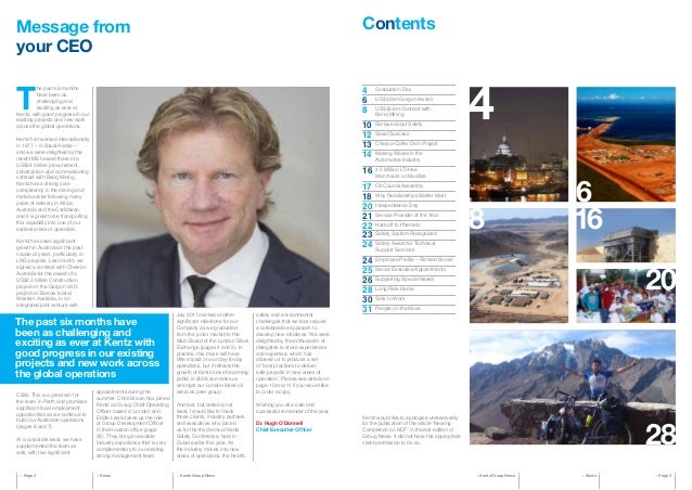 Kentz Group News - August 2011