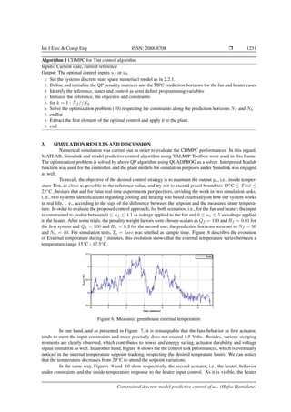 Constrained discrete model predictive control of a greenhouse system temperature | PDF