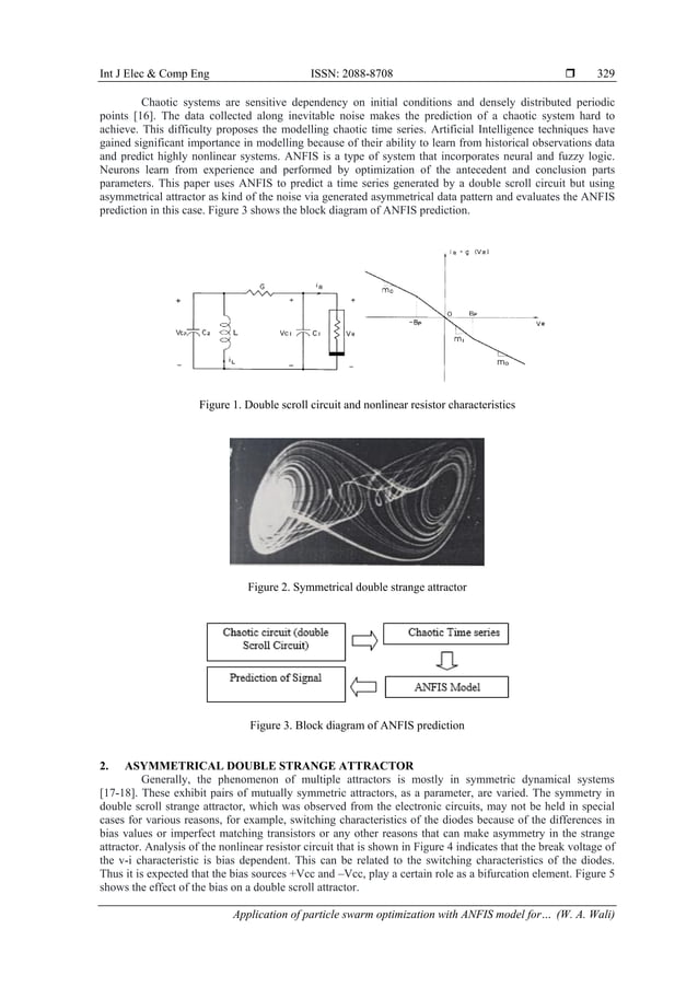 Application of particle swarm optimization with ANFIS model for double scroll chaotic system ...