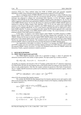 New scheme for PAPR reduction in FBMC-OQAM systems based on combining TR and deep clipping ...