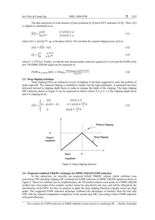 New scheme for PAPR reduction in FBMC-OQAM systems based on combining TR and deep clipping ...