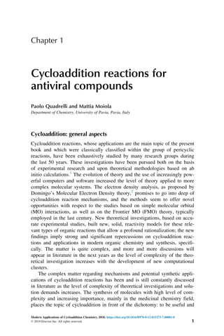 Modern Applications of Cycloaddition Chemistry Paolo Quadrelli | PDF
