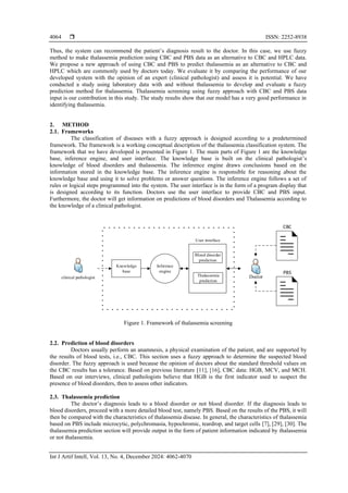 Implementation of fuzzy logic approach for thalassemia screening in children | PDF