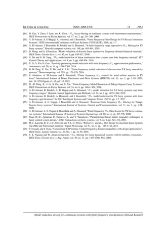 Model reduction design for continuous systems with ﬁnite frequency speciﬁcations | PDF