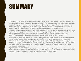 on killing a tree | PPTX