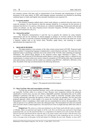 Automatic summarization of YouTube video transcription text using term ...