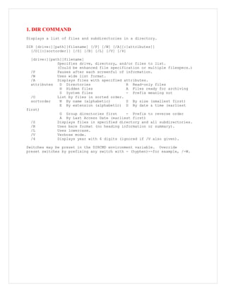 33269198 all-commands-in-ms-dos | PDF