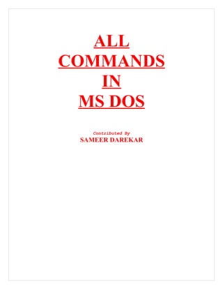 33269198 all-commands-in-ms-dos(1) | PDF | Operating Systems | Computer ...