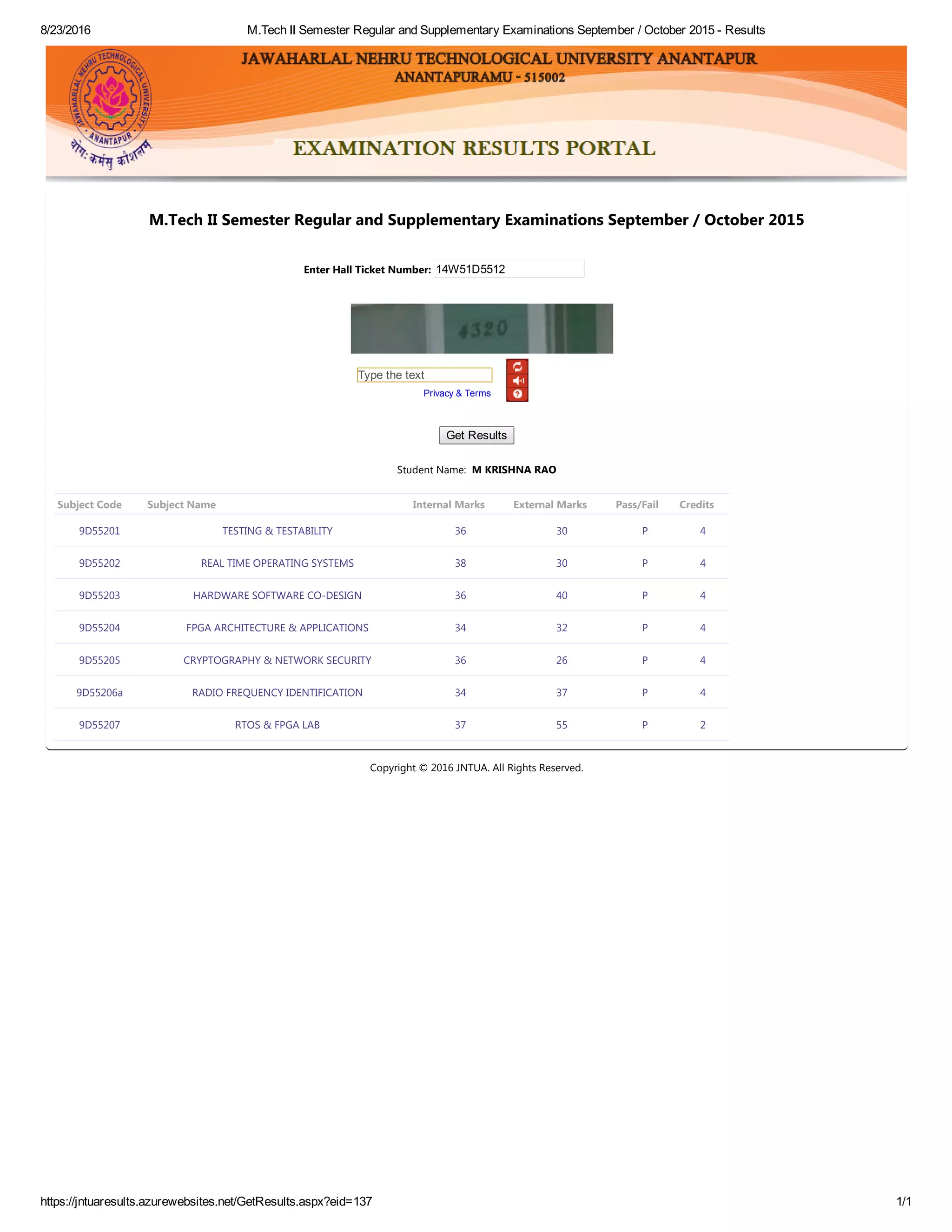 mtech 2sem results | PDF