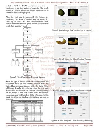 Fruit Classification and Calories Measurement System | PDF