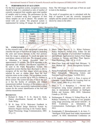 Fruit Classification and Calories Measurement System | PDF