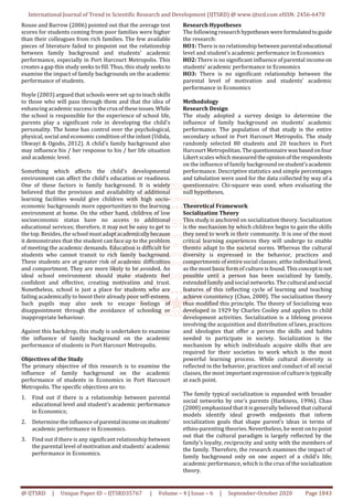 The Influence of Family Background on the Academic Performance of ...