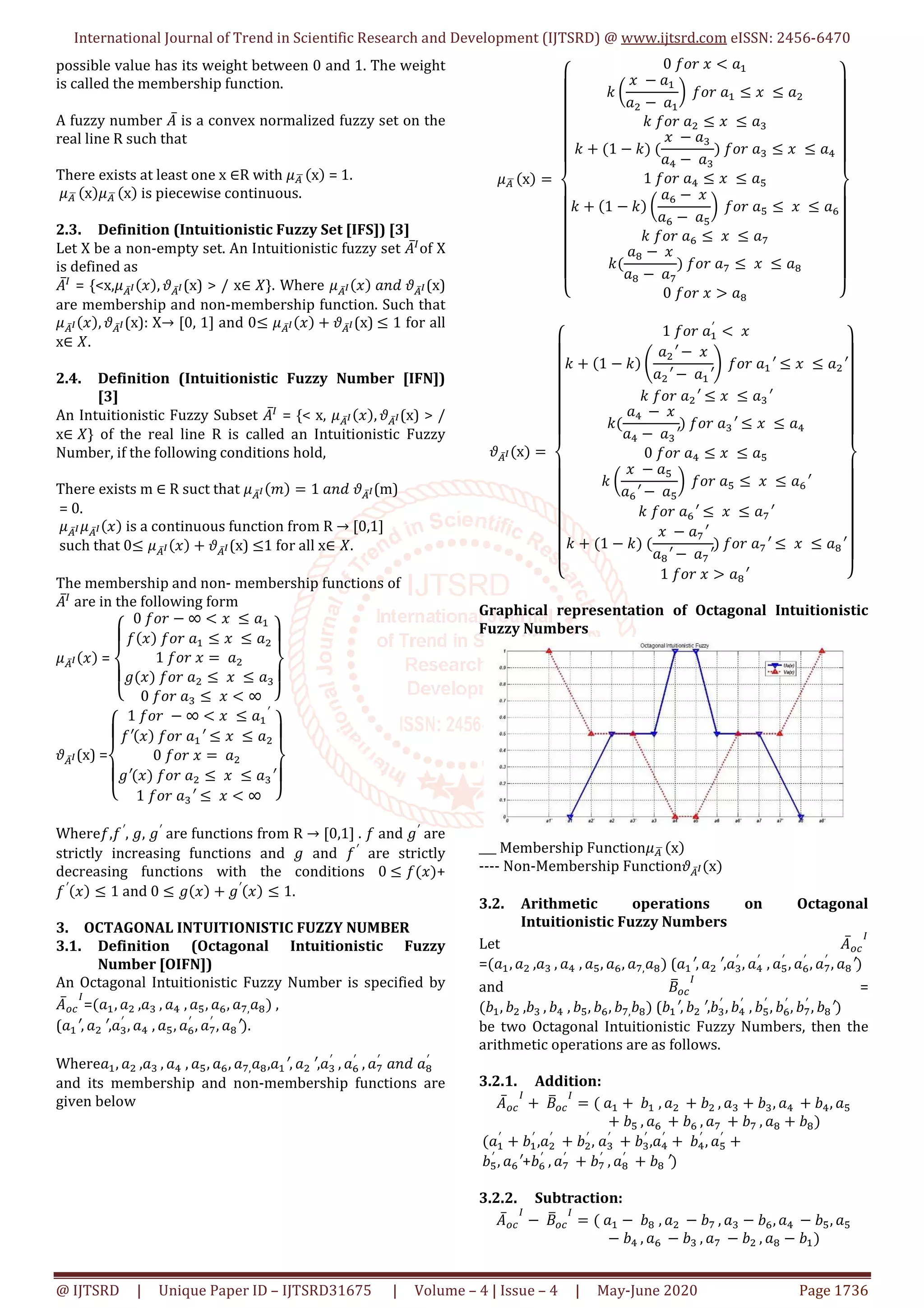 The New Ranking Method Using Octagonal Intuitionistic Fuzzy Unbalanced Transportation Problem Pdf