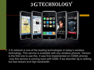 3G TECHNOLOGY | PPT