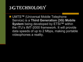 3G TECHNOLOGY | PPT