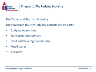 Chapter 1: The Lodging Industry | PPTX