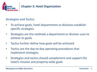 Chapter 2: Hotel Organization | PPTX