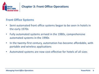 Chapter 3: Front Office Operations | PPTX
