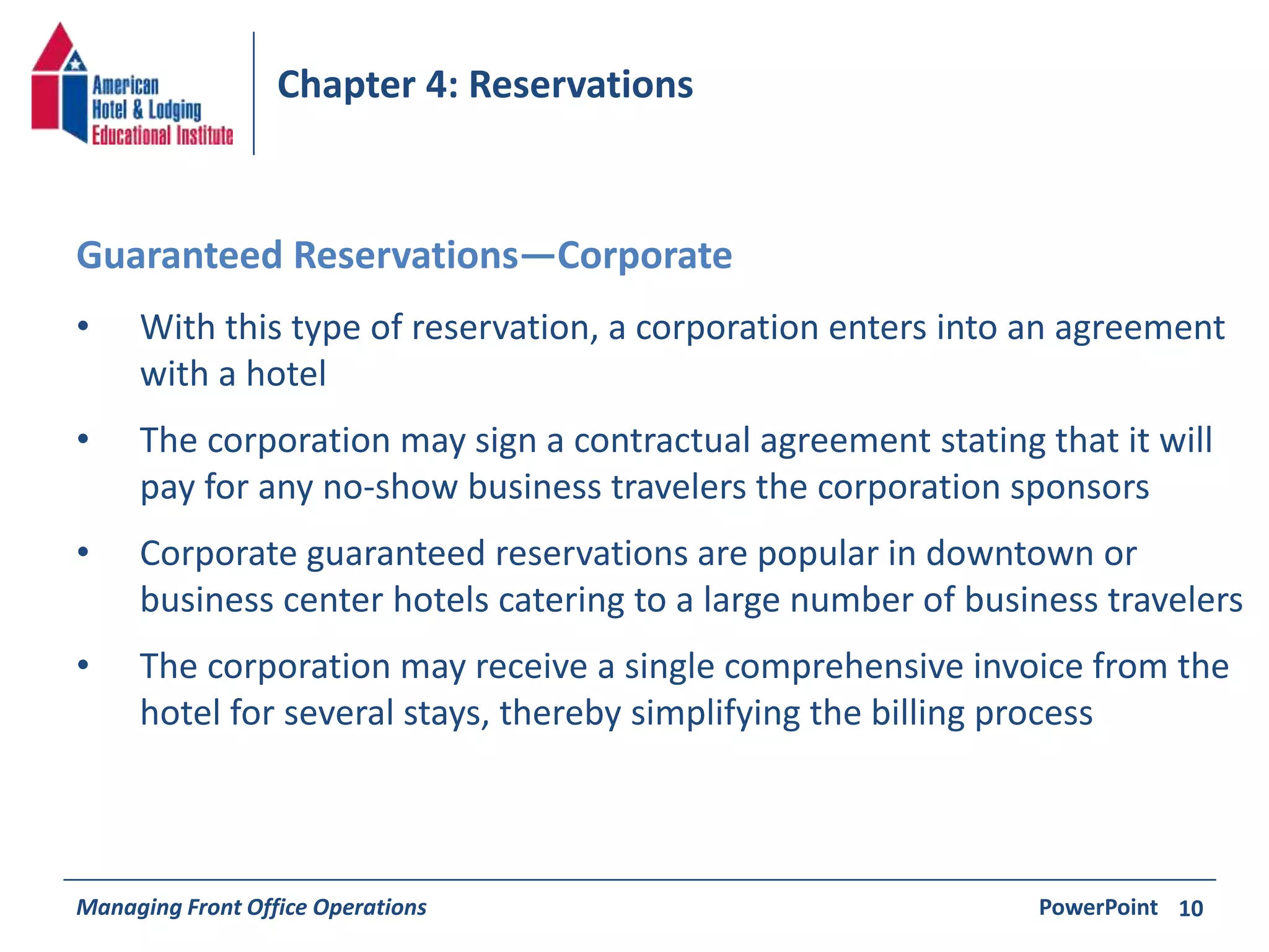 Chapter 4: Reservations | PPTX