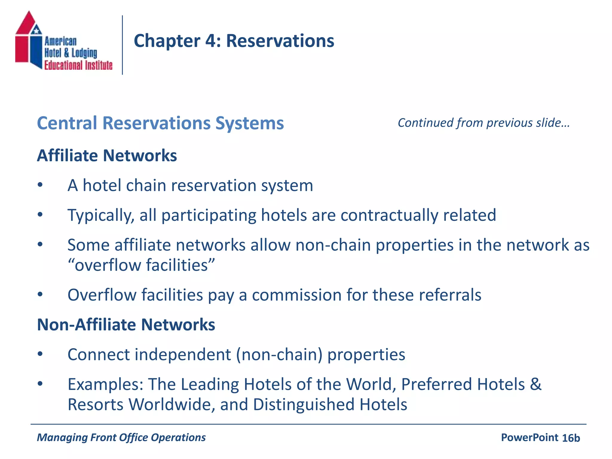 Chapter 4: Reservations | PPTX