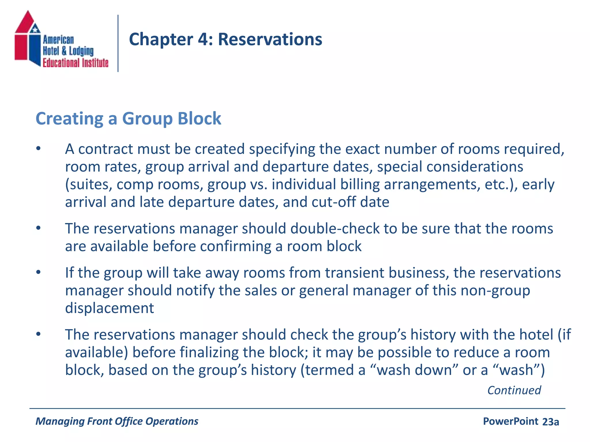 Chapter 4: Reservations | PPTX