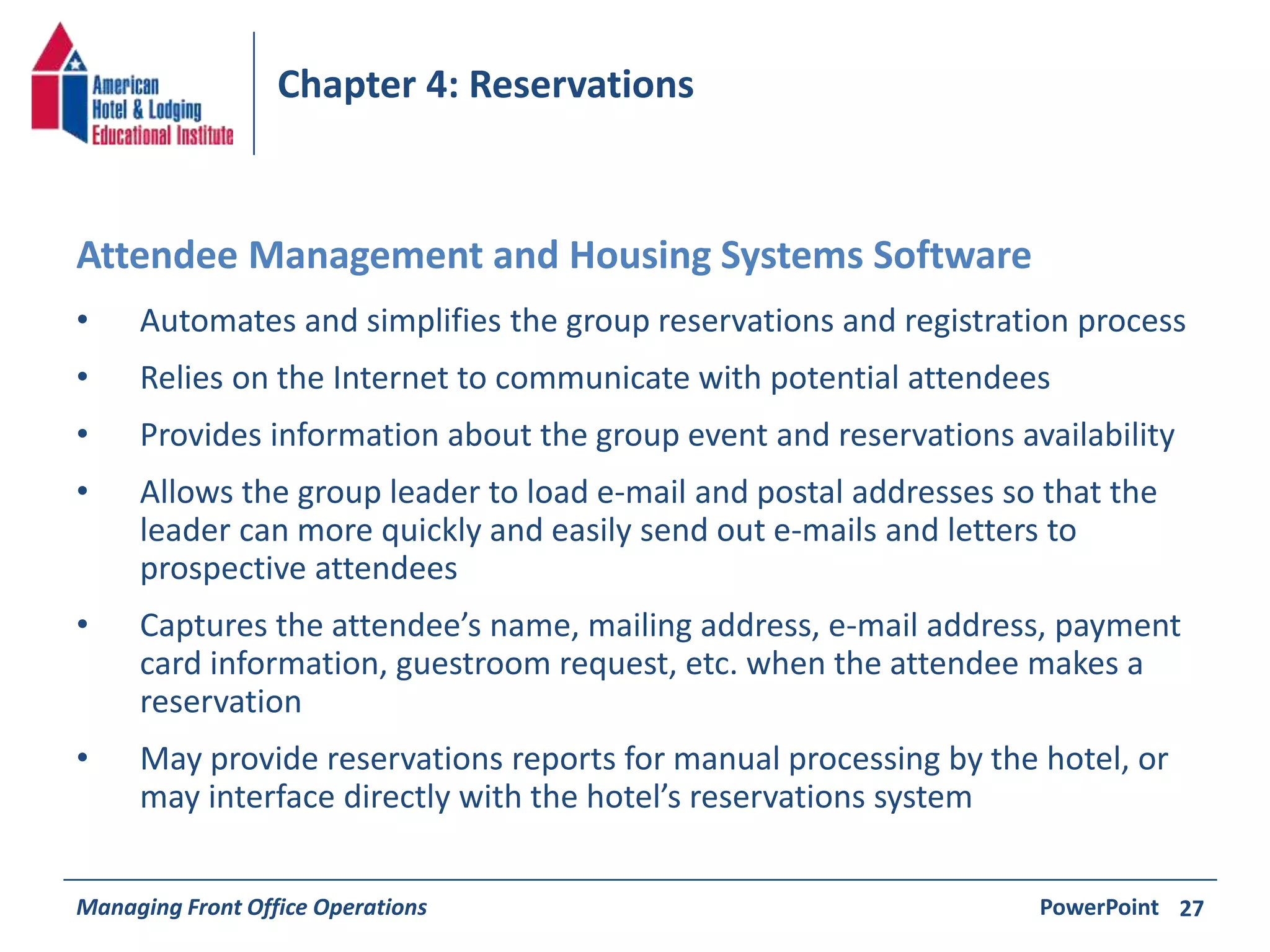 Chapter 4: Reservations | PPTX