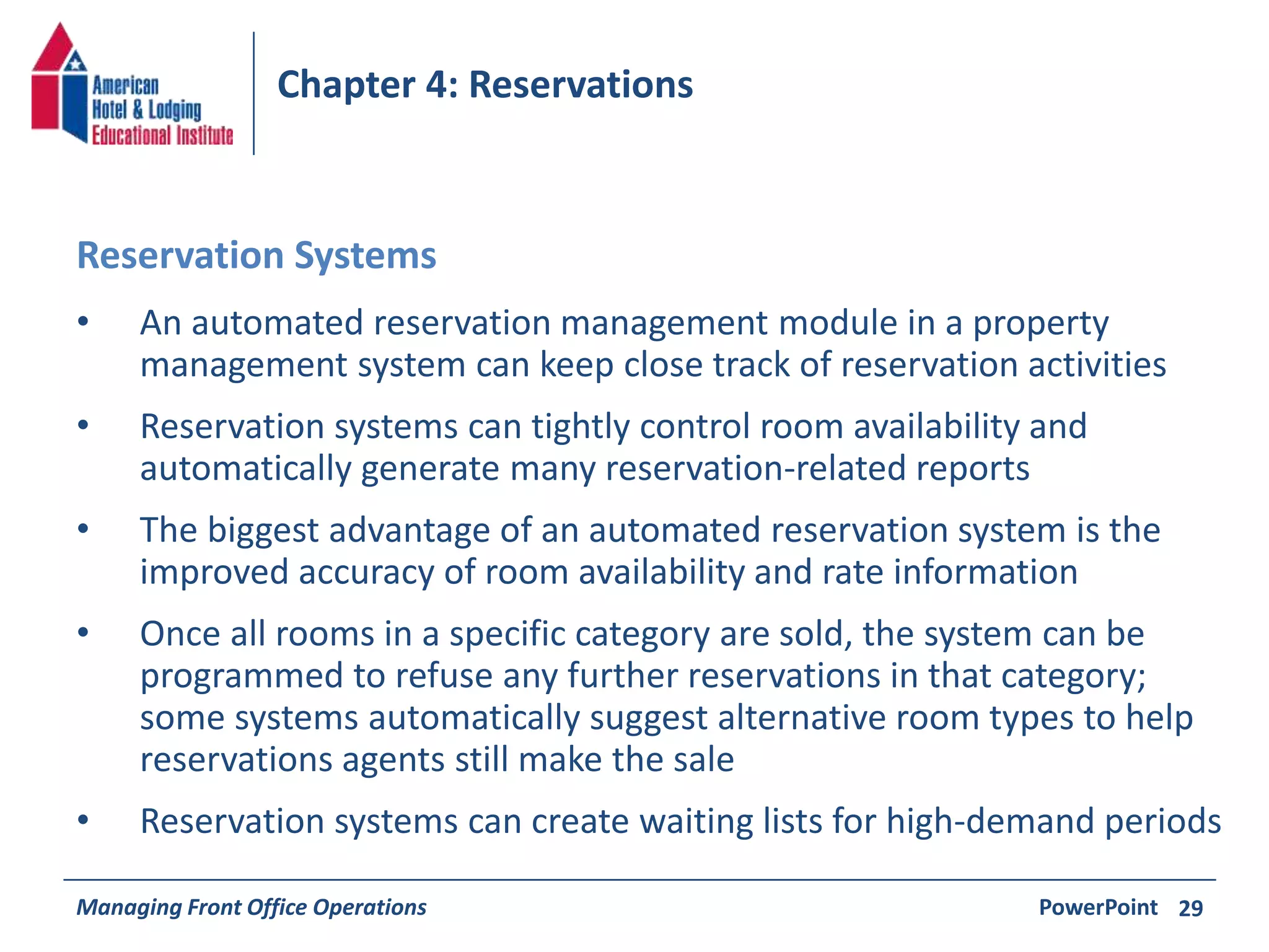 Chapter 4: Reservations | PPTX